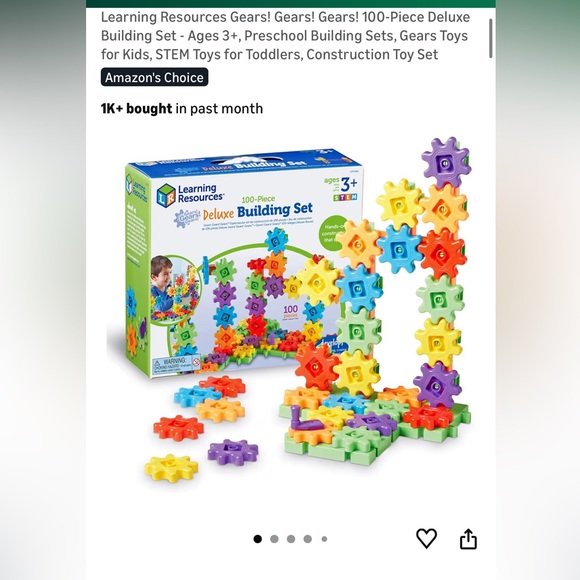 Toys | Learning Resources Deluxe Building Set For Kids Gears | Poshmark